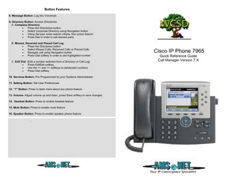 How Do I Use My Cisco IP Phone 7965