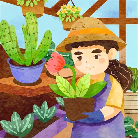 Иллюстрация ботанического сада | Бесплатно векторы