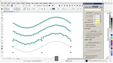 Circles On Curves Coreldraw Macro Demo 02 Youtube