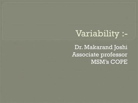 Variance And Standard Deviation Ppt
