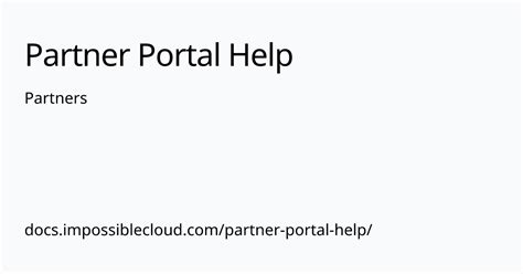 Partners Partner Management Console Help