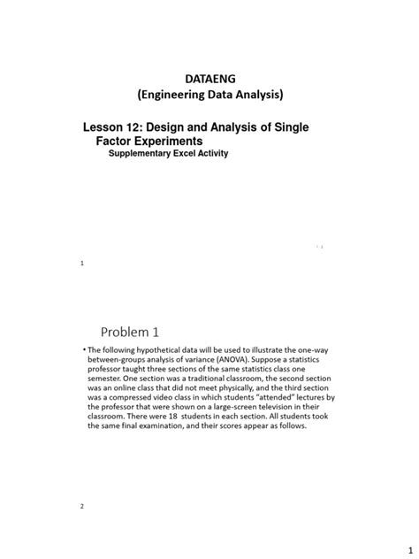 dataeng lesson 12a anova with excel handout pdf analysis of