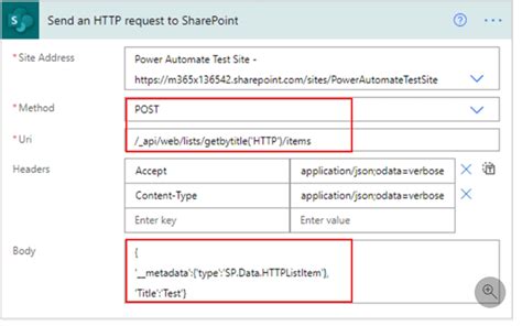 how to use sharepoint rest apis with power automate