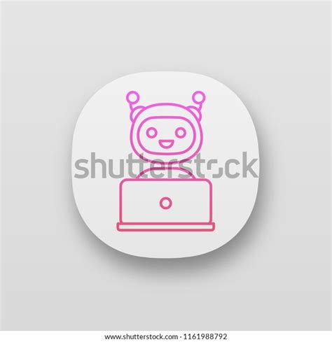 Chatbot App Icon Uiux User Interface Vector De Stock Libre De Regalías 1161988792 Shutterstock