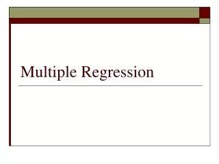 PPT Introduction To Multiple Regression PowerPoint Presentation Free