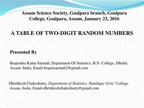 pdf a table of two digit random numbers