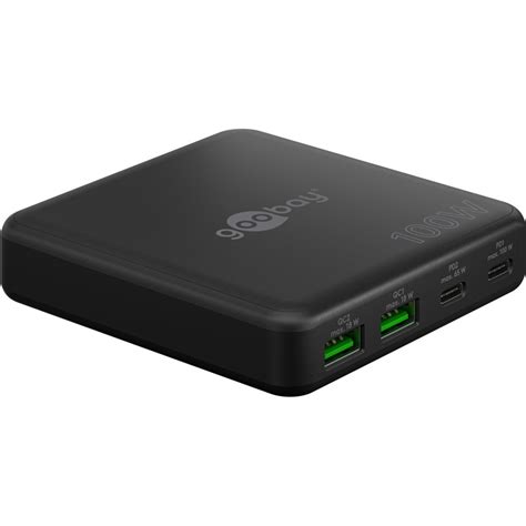 Goobay 100w Usb C Pd Gan Multiport Ladegerät Schwarz
