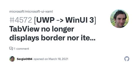 [uwp winui 3] tabview no longer displays border nor item headers · issue 4572 · microsoft