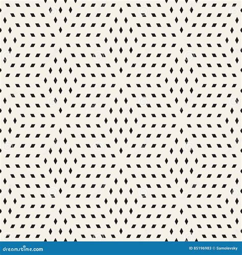 Cubic Grid Tiling Endless Stylish Texture Vector Seamless Black And White Pattern Stock Vector