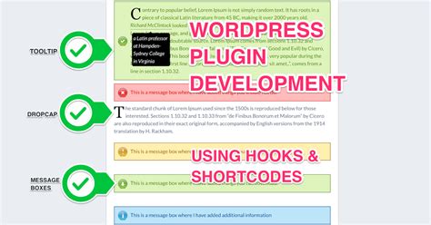using hooks and shortcodes in wordpress plugin sony simon