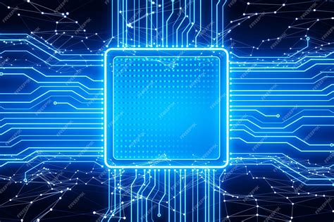 Premium Photo Digital Microchip On Abstract Background