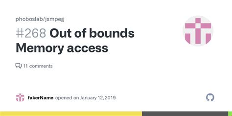 Out Of Bounds Memory Access · Issue 268 · Phoboslab Jsmpeg · Github