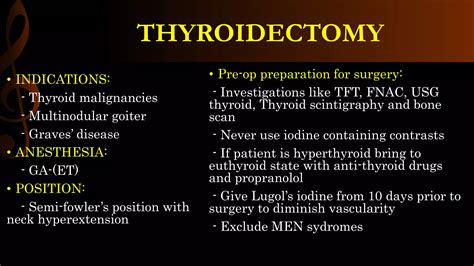Thyroidectomy Operative Surgery Pptx