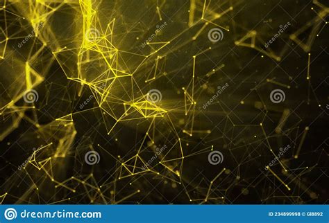 Abstract Science Background With Particles And Plexus Connected Lines