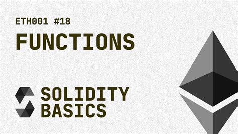 18 Solidity Basics Functions Youtube