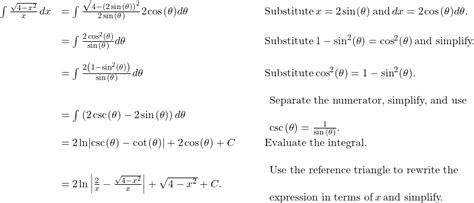 3 3 Trigonometric Substitution Calculus Volume 2 Second University Of Manitoba Edition