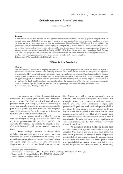 Pdf Differential Item Functioning