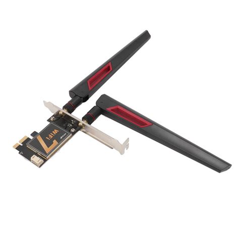 Be200ngw 8774mbps Pcie Wifi Card Three Band Wireless Network Card With 10db Dual Antennas For