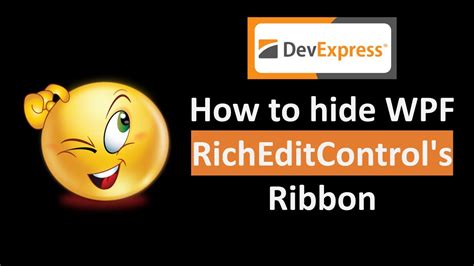 How To Hide Devexpress Wpf Richeditcontrols Quick Access Toolbar