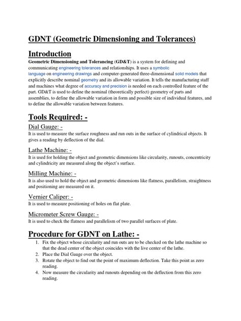 Geometric Dimensioning Pdf Geometry