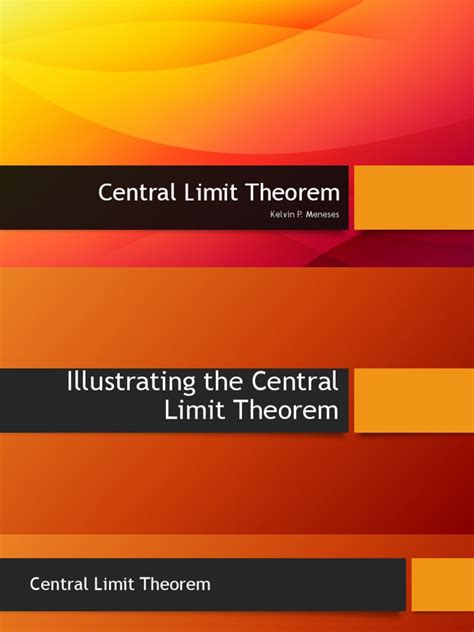 Central Limit Theorem Pdf Download Free Pdf Standard Deviation