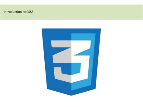 Introduction To Css3 Ppt