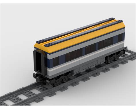 Lego Moc 38817 60197 Long Passenger Carriage Train 2020 Rebrickable Build With Lego