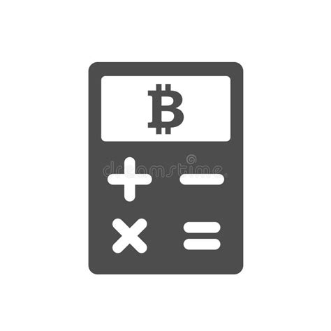 Bitcoin Calculator Silhouette Vector Icon Stock Vector Illustration Of Pictogram Bitcoin