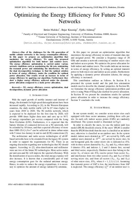 Pdf Optimizing The Energy Efficiency For Future 5g Networks