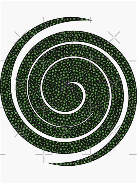 Binary Code Chaos Spiral Sticker For Sale By Pattypattern Redbubble