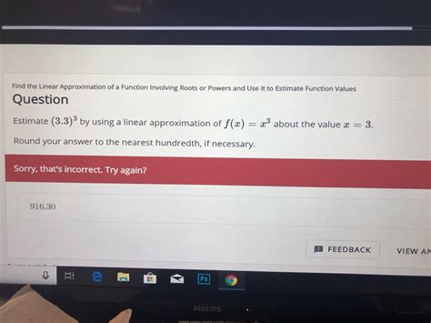 Solved Find The Linear Approximation Of A Function Involving