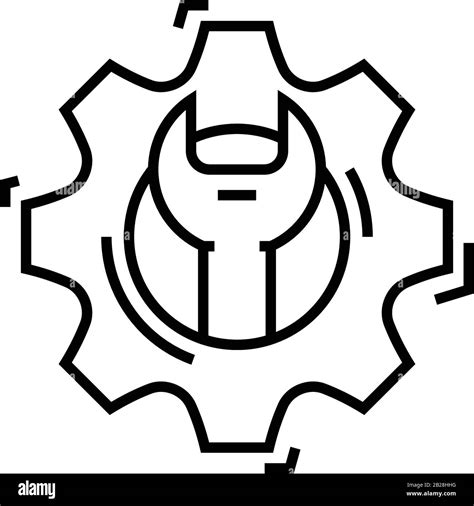 Settings Line Icon Concept Sign Outline Vector Illustration Linear Symbol Stock Vector Image