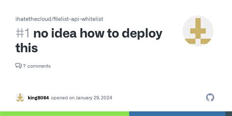 No Idea How To Deploy This Issue 1 Ihatethecloud Filelist Api