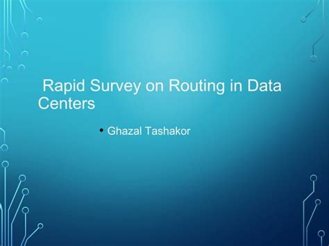 Rapid Survey On Routing In Data Centers Ppt