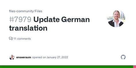 Update German Translation · Issue 7979 · Files Communityfiles · Github