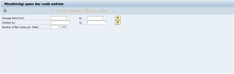 Sbds6 Sap Tcode External Bar Codes With Keep Flag