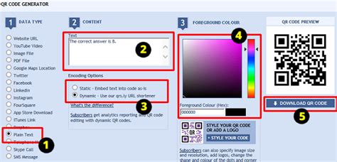 Plain Text QR Codes QRStuff Com