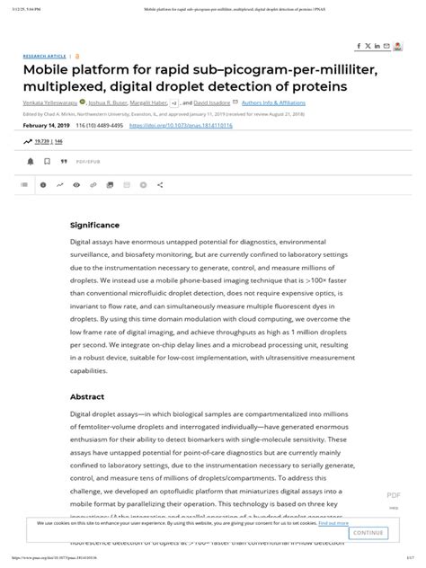 [reference]mobile Platform For Rapid Sub Picogram Per Milliliter