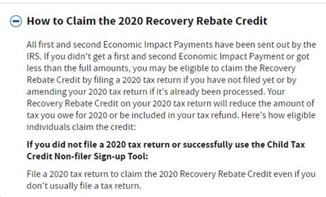 Recovery Rebate Tax Credit 600 For 2nd Stimulus Check In 2021