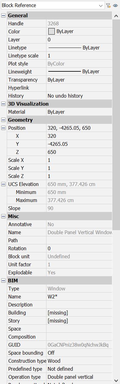 Exploring The Bim Interface Bricscad Bim Bricsys Help Center