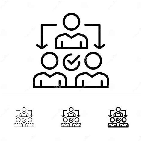 Assignment Delegate Delegating Distribution Bold And Thin Black Line