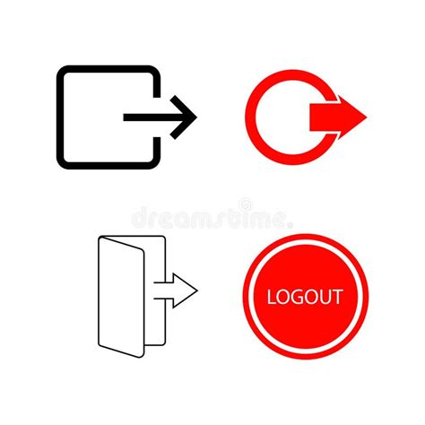 Computer Icon Logout Stock Illustration Illustration Of Symbol 318425509