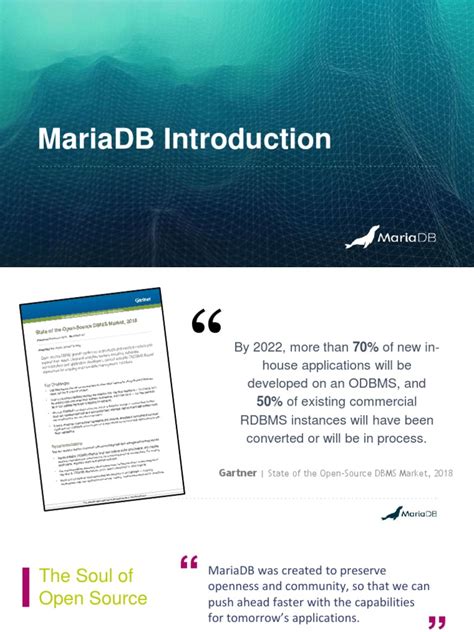 Mariadb Introduction An Open Source Alternative To Oracle Pdf