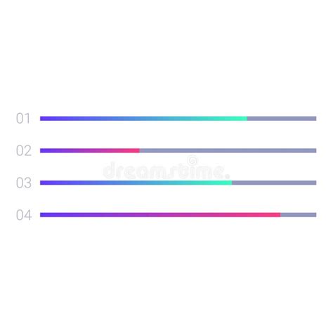Minimalist Chart Showing Progress With Gradient Bars Stock Vector Illustration Of Statistical