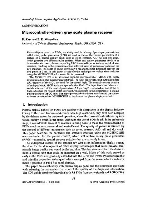 Pdf Microcontroller Driven Gray Scale Plasma Receiver Dokumen Tips