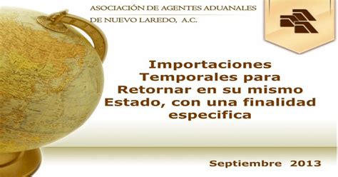 Importaciones Temporales Para Retornar En Su Mismo Estado De