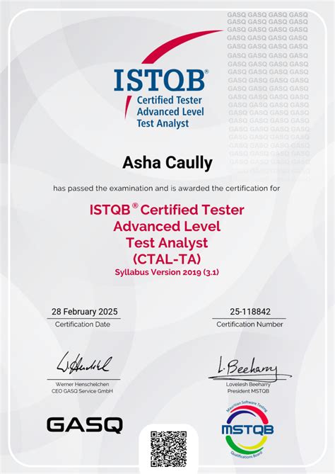 Istqb® Certified Tester Advanced Level Test Analyst Ctal Ta 2019 V3 1