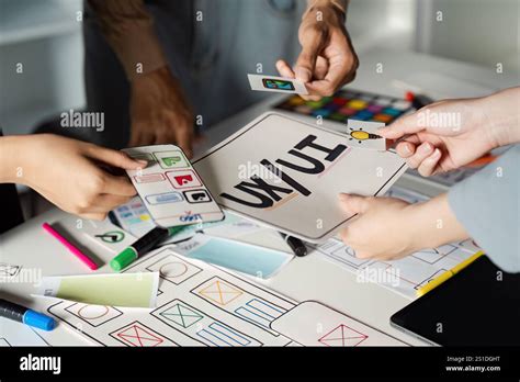 Creative Ux Ui Design Brainstorming Session With Diverse Team Collaborating On Innovative