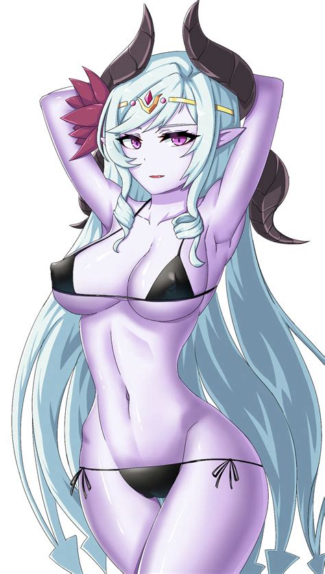 Rule 34 Armpits Belly Blue Hair Decanee Grand Chase Purple Skin