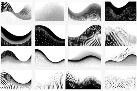 Premium Photo Dotted Halftone Waves Abstract Liquid Shapes Wave Effect Dotted Gradient Texture